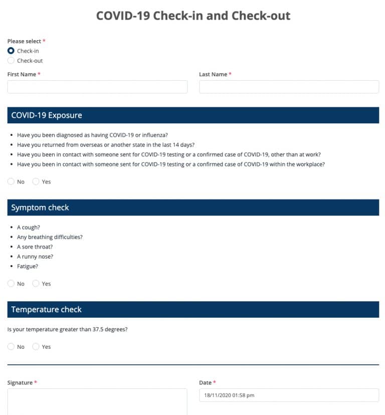 Online Form Templates and Examples - Snapforms Australia
