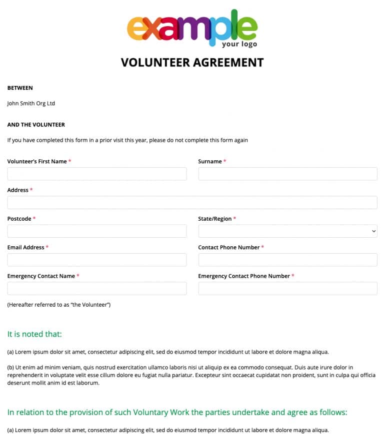 Online Form Templates and Examples - Snapforms Australia