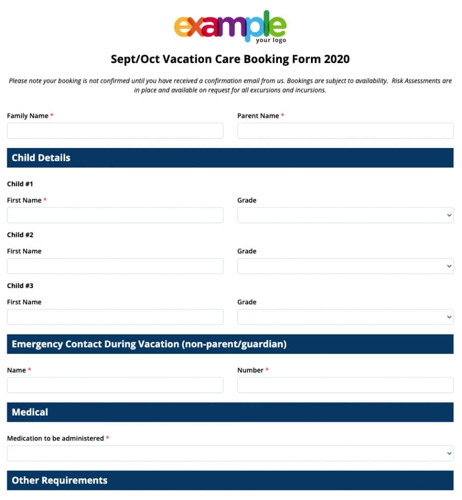 Online Form Templates and Examples - Snapforms Australia