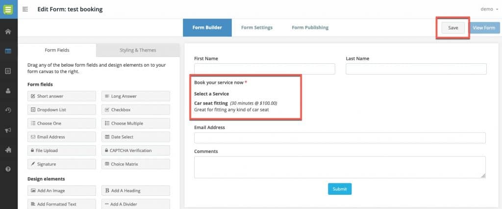 Booking system - Snapforms Resources & FAQs