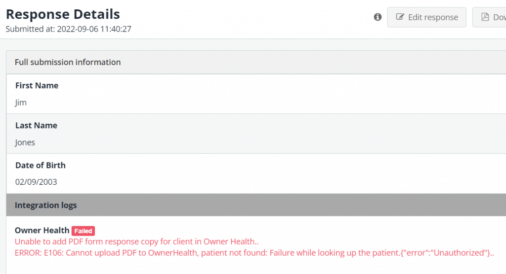 Owner Health Integration - Snapforms Resources & FAQs