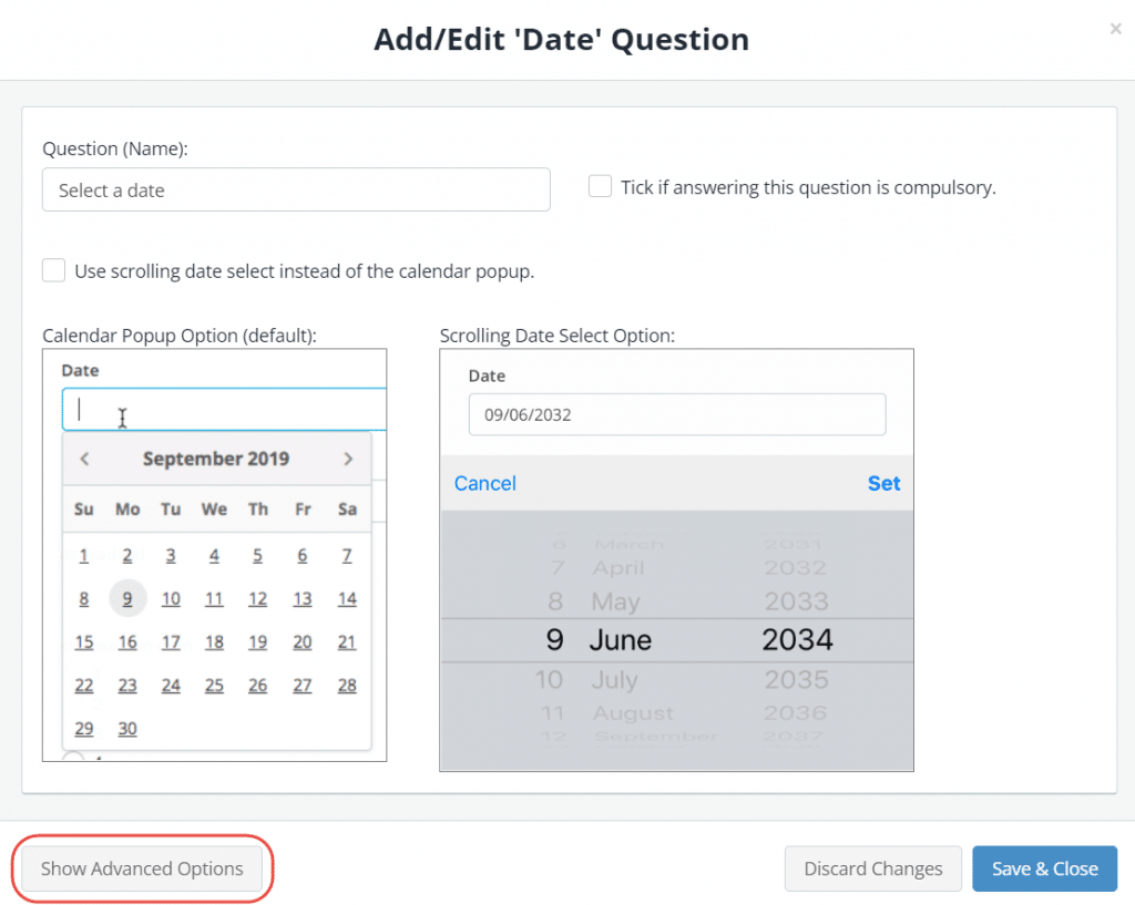 Date Select - Snapforms Resources & FAQs