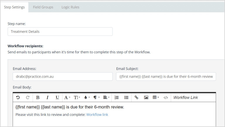 Workflow reminder emails - Snapforms Resources & FAQs