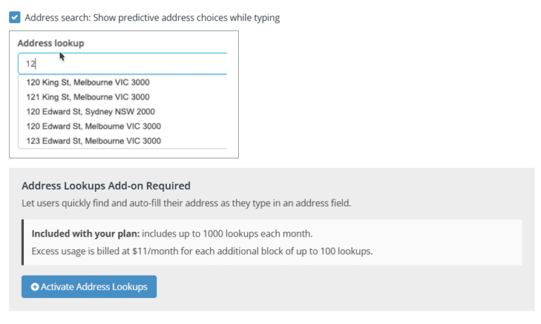 Address - Snapforms Resources & FAQs