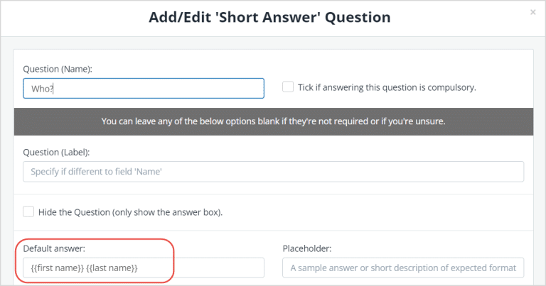 Using short-codes to insert dynamic content - Snapforms Resources & FAQs Using short-codes to insert dynamic content - Snapforms Resources & FAQs