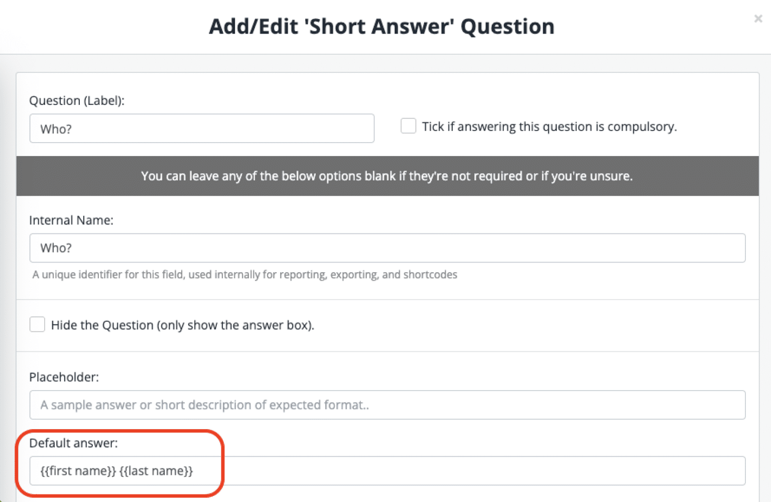Using short-codes to insert dynamic content - Snapforms Resources & FAQs