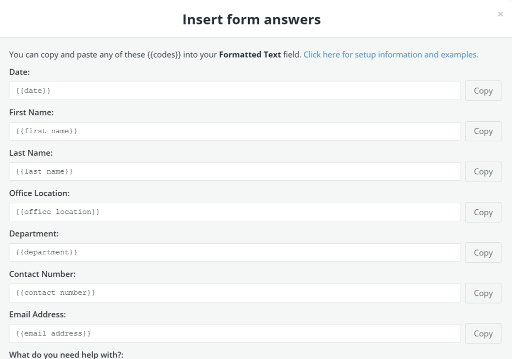 Using short-codes to insert dynamic content - Snapforms Resources & FAQs