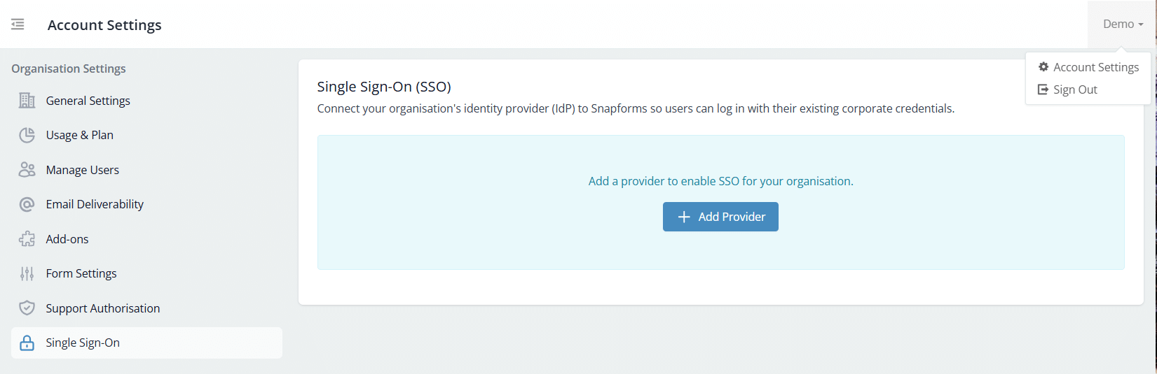 SAML SSO for Form Admin Login - Snapforms Resources & FAQs