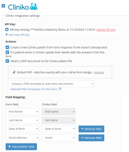 Cliniko integration setup - Snapforms Resources & FAQs