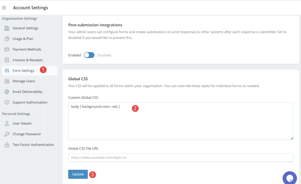 Global Custom Css Snapforms Resources And Faqs