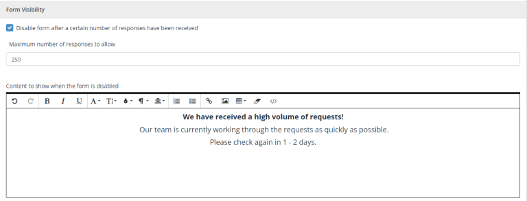 Disabling/enabling a form - Snapforms Resources & FAQs