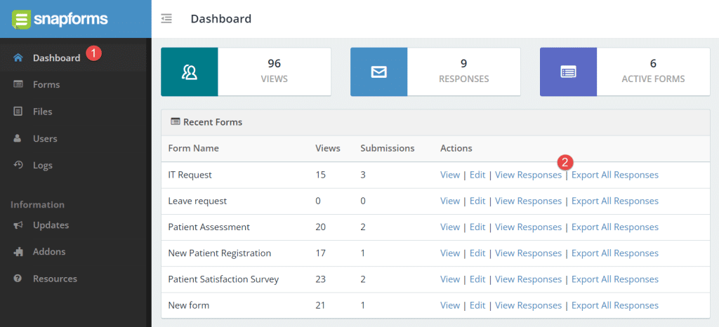 View, print, and download individual responses - Snapforms Resources & FAQs