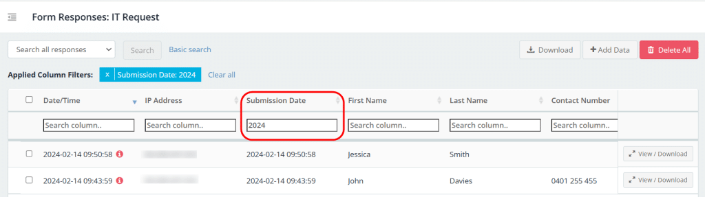 View, print, and download individual responses - Snapforms Resources & FAQs